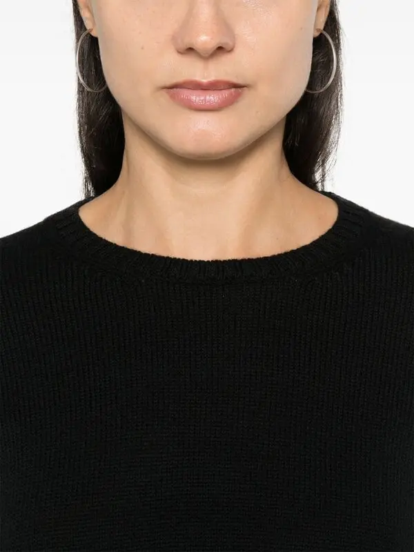 BLANCA VITA Ribbed-knit Sweater - Black