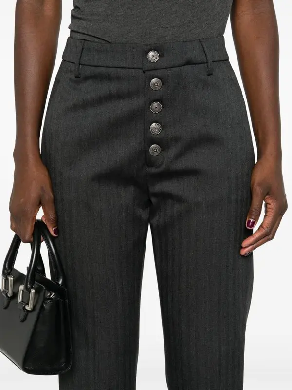 DONDUP High-waisted Cropped Trousers