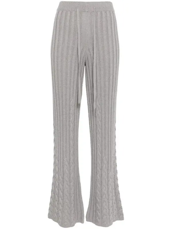 TWINSET Cable-knit Flared Trousers