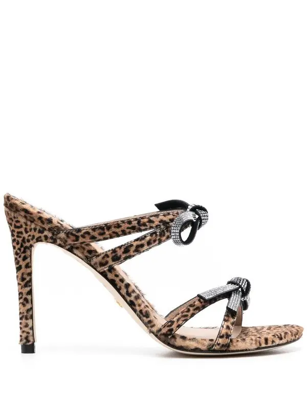 STUART WEITZMAN 100mm Leopard-print Mules