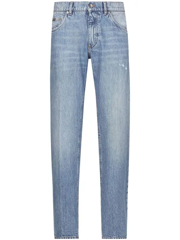 Dolce & Gabbana Logo-embroidered Jeans