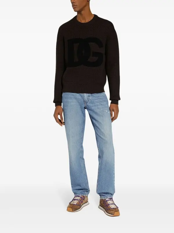 Dolce & Gabbana Logo-embroidered Jeans
