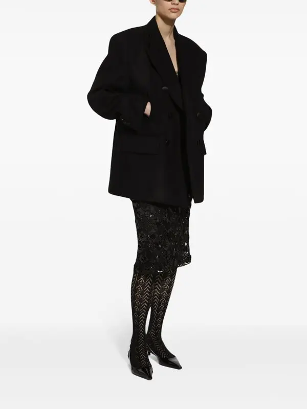 Dolce & Gabbana Sequin-embellished Tweed Skirt - Black