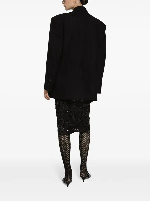Dolce & Gabbana Sequin-embellished Tweed Skirt - Black