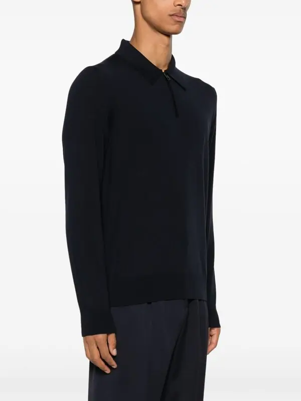 Brioni Zip-fastening Wool Polo Shirt