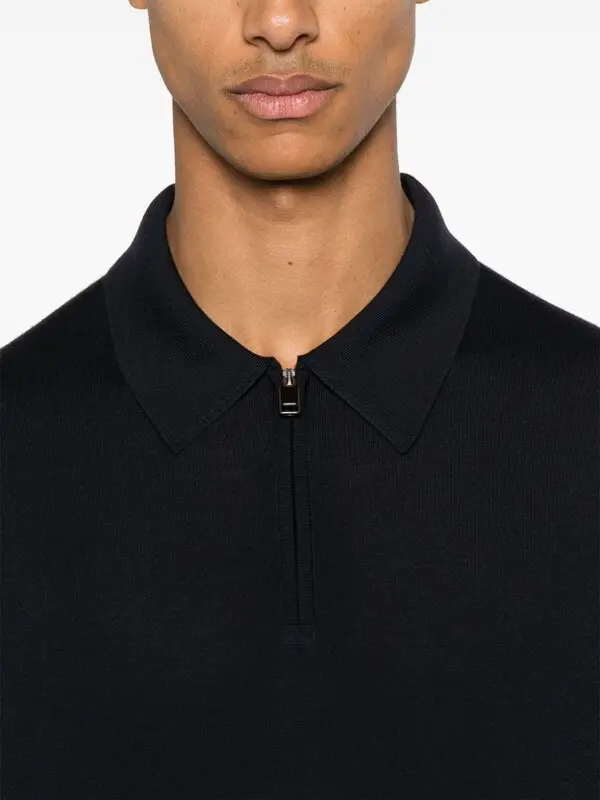 Brioni Zip-fastening Wool Polo Shirt