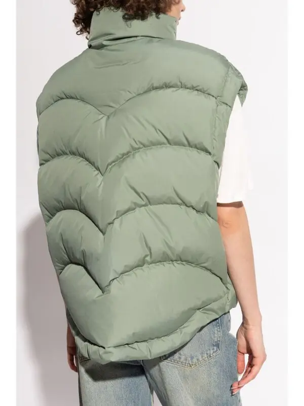 Khrisjoy High-neck Vest Jacket - Green