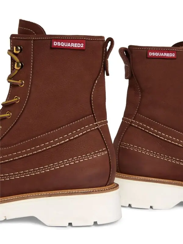 Dsquared2 Raised-seam Leather Boots