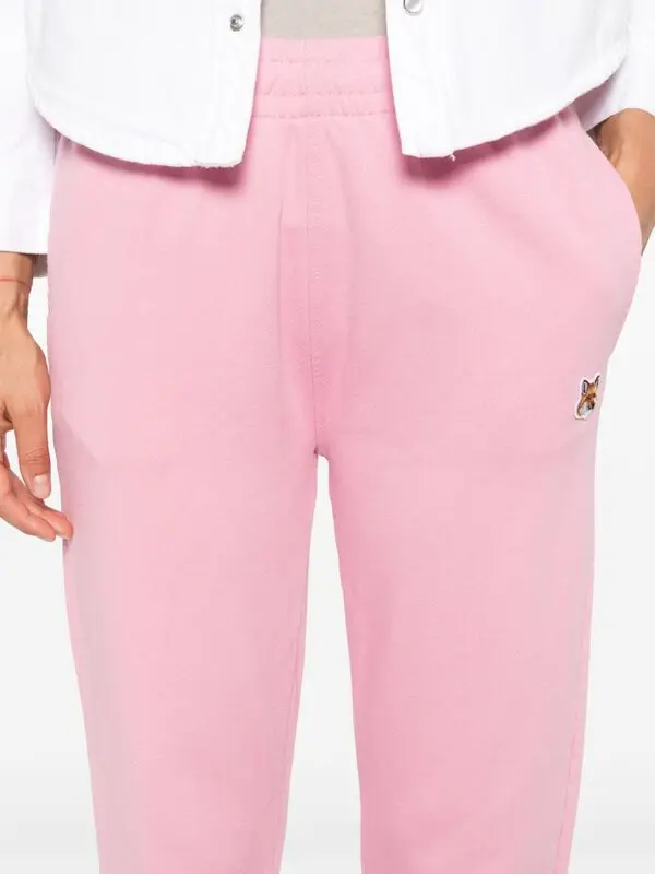 Maison Kitsuné Fox Head-appliqué Track Pants - Pink