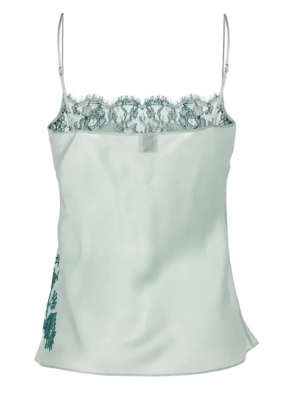 Carine Gilson Lace-trimmed Silk Camisole