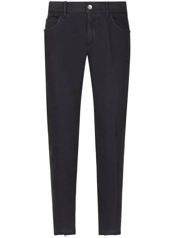 Dolce & Gabbana Pressed-crease Slim-cut Jeans - Blue
