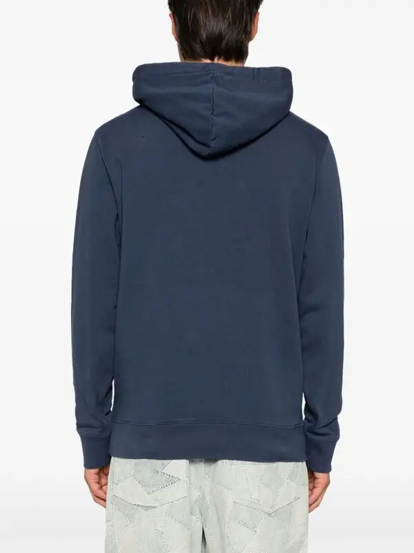 Maison Kitsuné Fox Head Cotton Hoodie - Blue