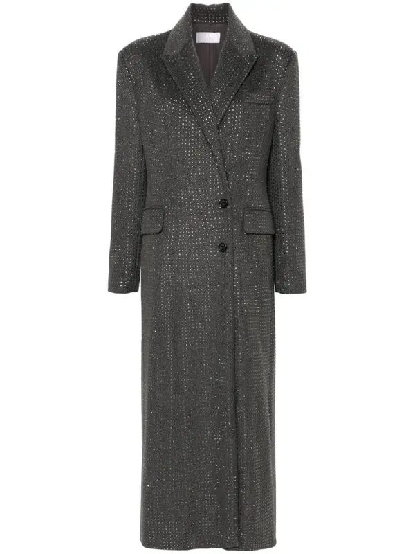 Giuseppe Di Morabito Rhinestone-embellished Overcoat - Grey