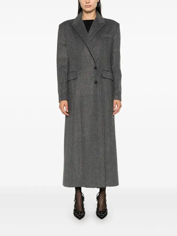 Giuseppe Di Morabito Rhinestone-embellished Overcoat - Grey