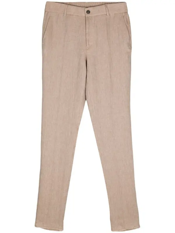 Peserico Linen Tapered Trousers - Neutrals
