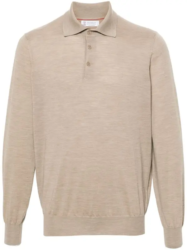 Brunello Cucinelli Fine-knit Polo Shirt - Neutrals