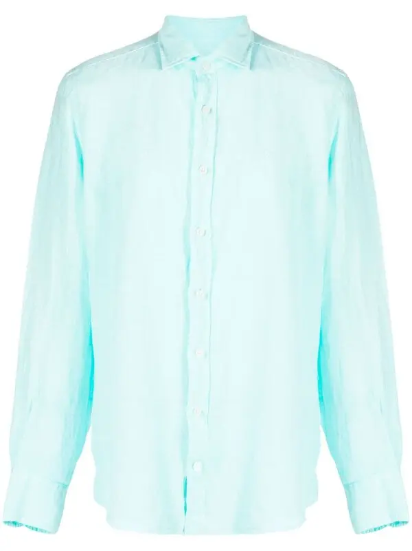 HACKETT Logo-embroidered Linen Shirt