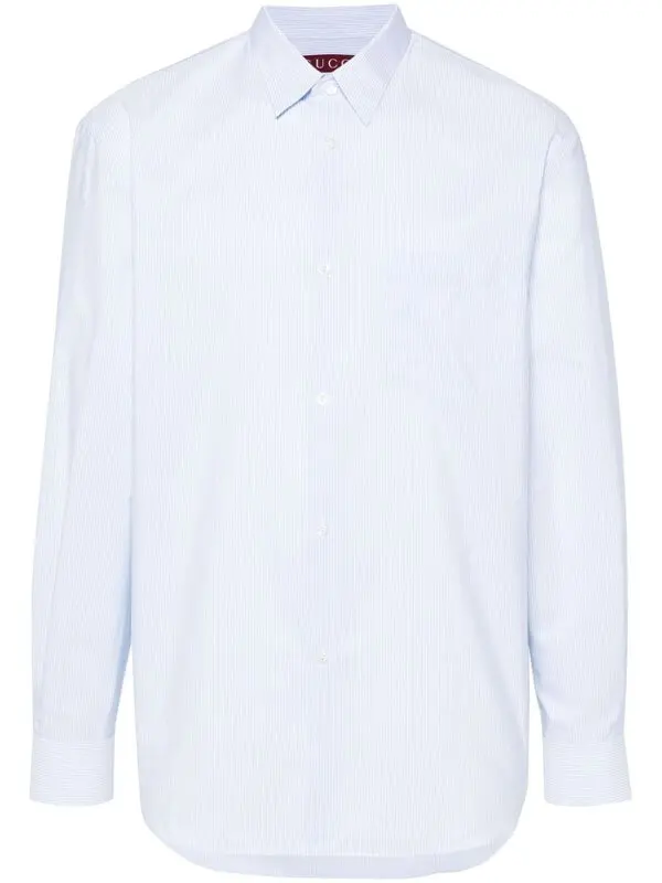 Gucci Striped Cotton Shirt - Blue