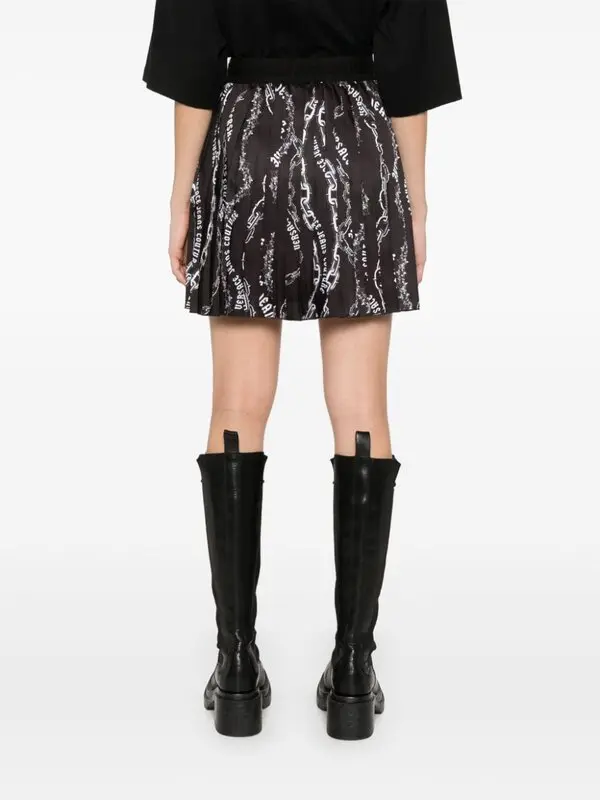 Versace Logo-chain Mini Skirt - Black