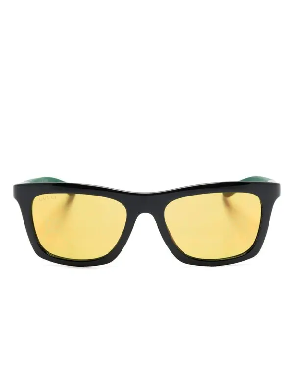 Gucci Rectangle-frame Sunglasses - Black