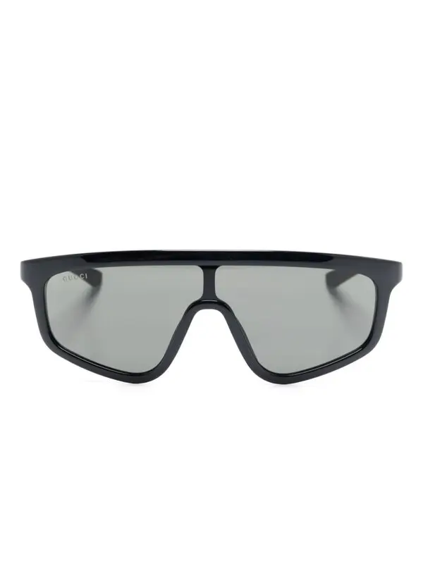Gucci Shield-frame Sunglasses - Black