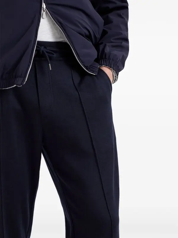 Brunello Cucinelli Pressed-crease Drawstring Trousers