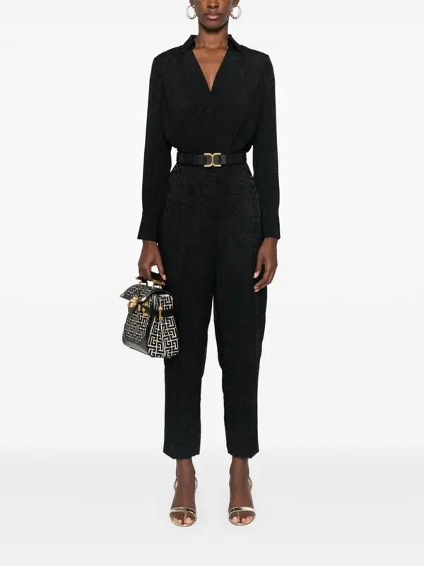 Elisabetta Franchi Logo-jacquard Trousers