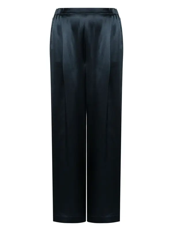 Carine Gilson Wide-leg Silk Pyjama Trousers - Blue