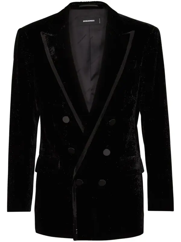 Dsquared2 Velvet Double-breasted Blazer