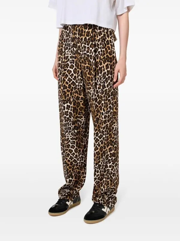 Elisabetta Franchi Animal Print Flared Trousers