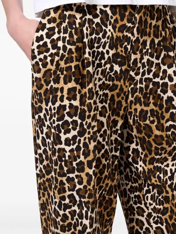 Elisabetta Franchi Animal Print Flared Trousers