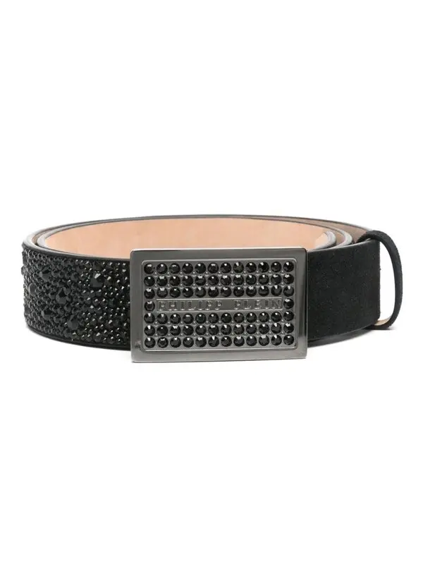 Philipp Plein Crystal-embellished Belt - Black