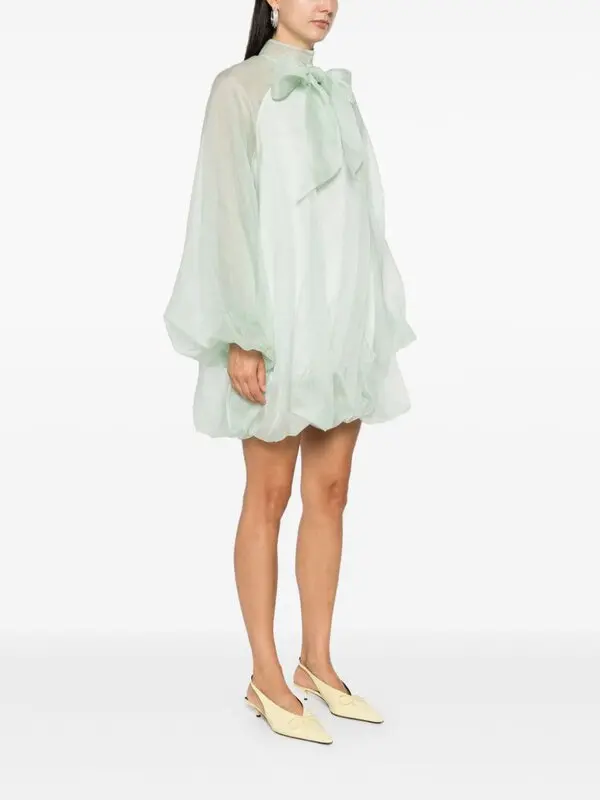 green puffball dress Miranda Bottle Green Puffball Dress - 227 main image 1