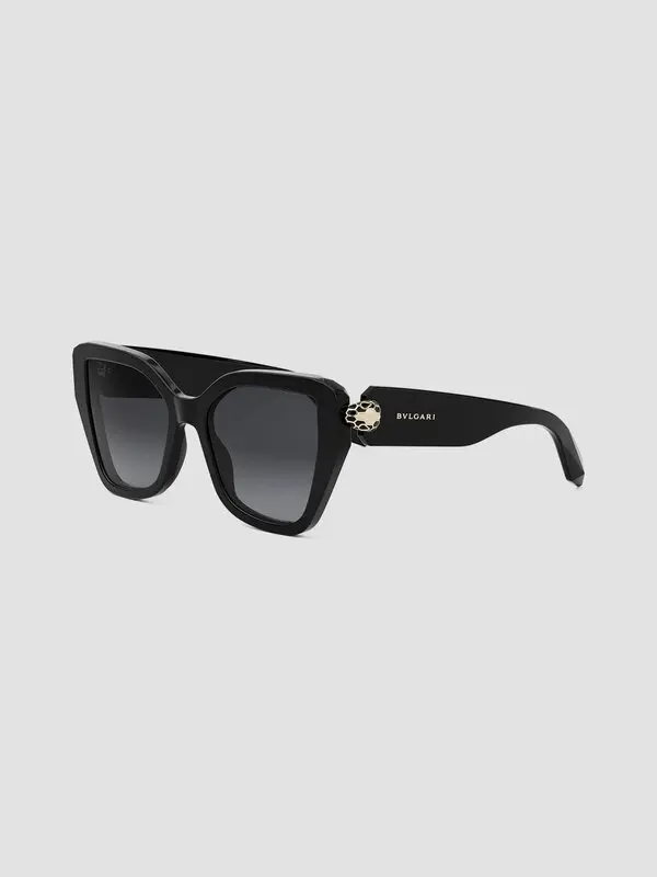 BVLGARI Serpenti 53mm Butterfly Sunglasses - Gradient Black