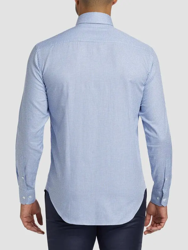 Giorgio Armani Plaid Cotton Front-button Shirt
