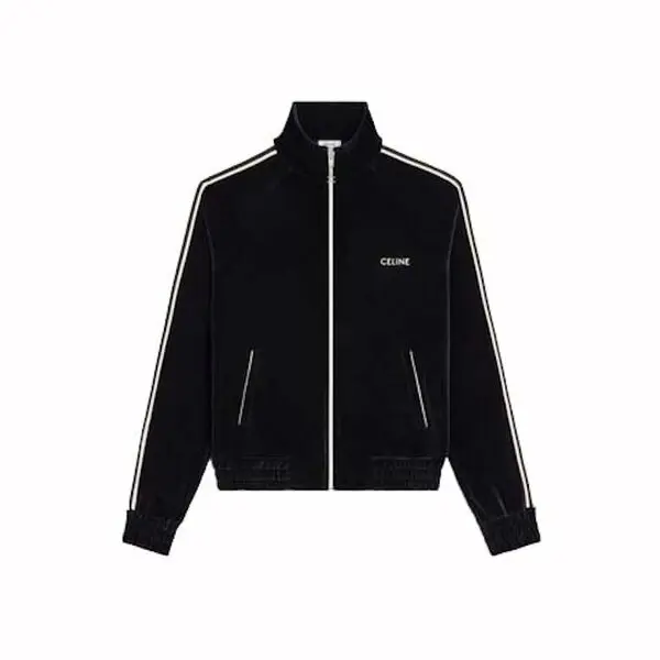 Celine Velvet Jersey Tracksuit Jacket