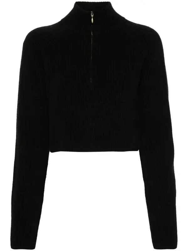 Le Kasha Cropped Sweater - Black