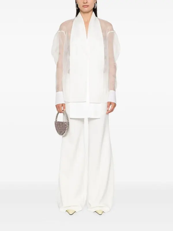 GENNY Wide-leg Trousers - Neutrals