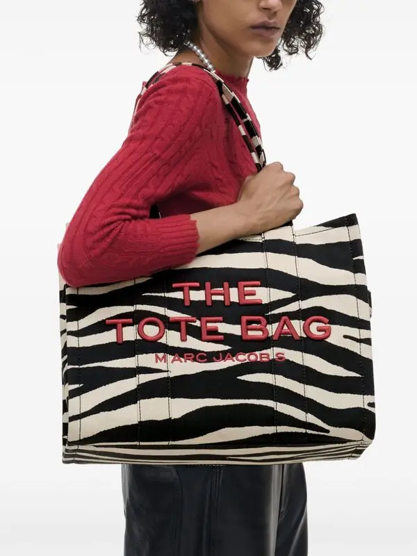 Marc Jacobs Zebra-print Tote Bag - Black