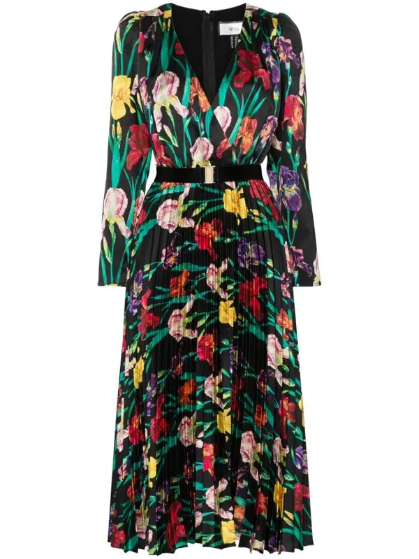 NISSA Floral-print Midi Dress