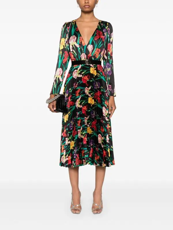 NISSA Floral-print Midi Dress