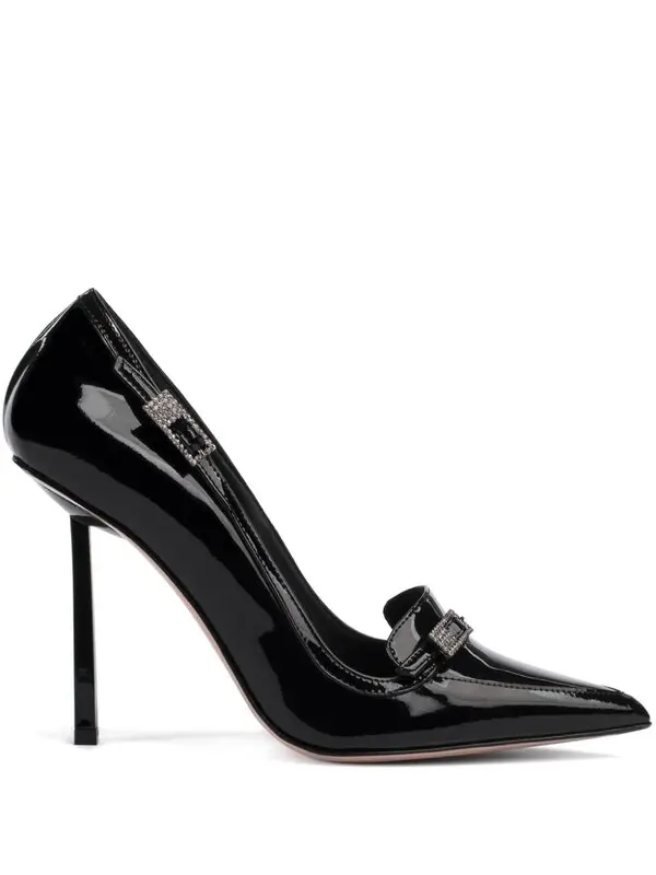 LE SILLA Morgana Patent-leather Pumps - Black