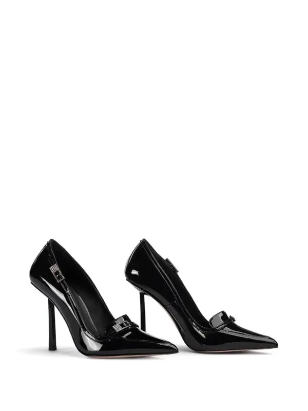 LE SILLA Morgana Patent-leather Pumps - Black