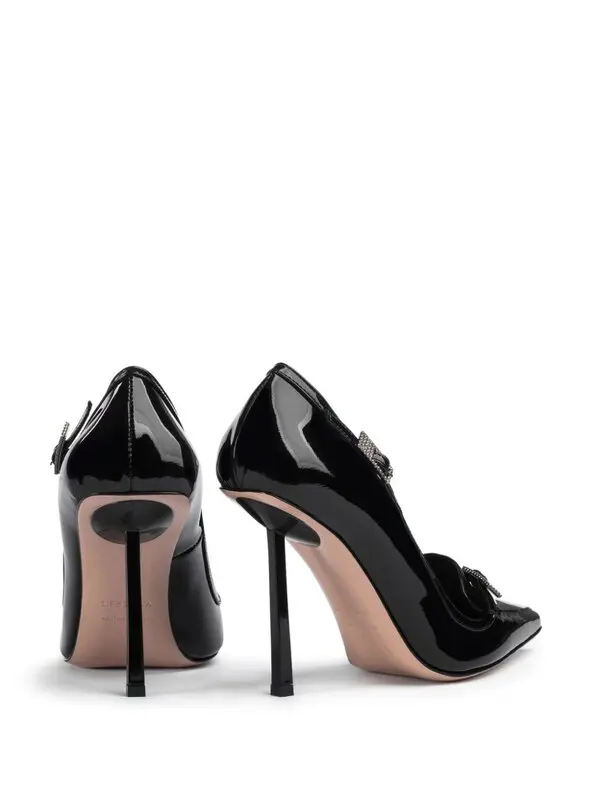 LE SILLA Morgana Patent-leather Pumps - Black