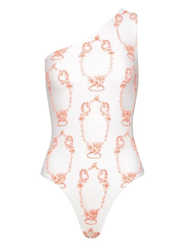 Agua Bendita Remedios Florero One-piece Swimsuit - White