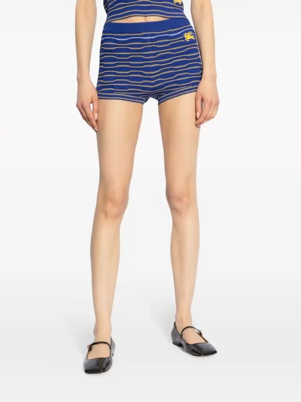 Burberry Striped Knitted Mini Shorts