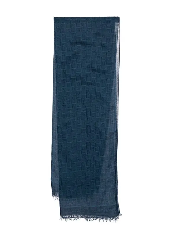 FERRAGAMO Gancini Scarf - Blue