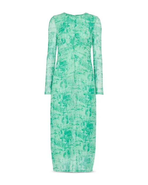 Whistles Brushwork Print Mesh Dress