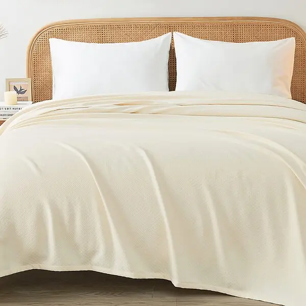 Bloomingdale'S Egyptian Cotton Diamond Blanket - Ivory