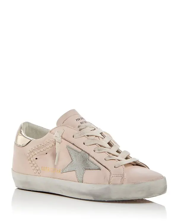 GOLDEN GOOSE Super-star Low Top Sneakers - Light Pink